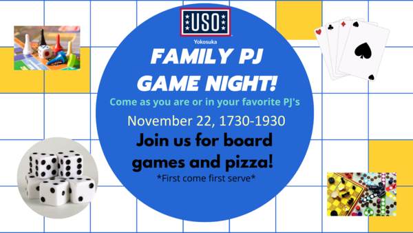 USO Yokosuka Family PJ Game Night • USO Japan