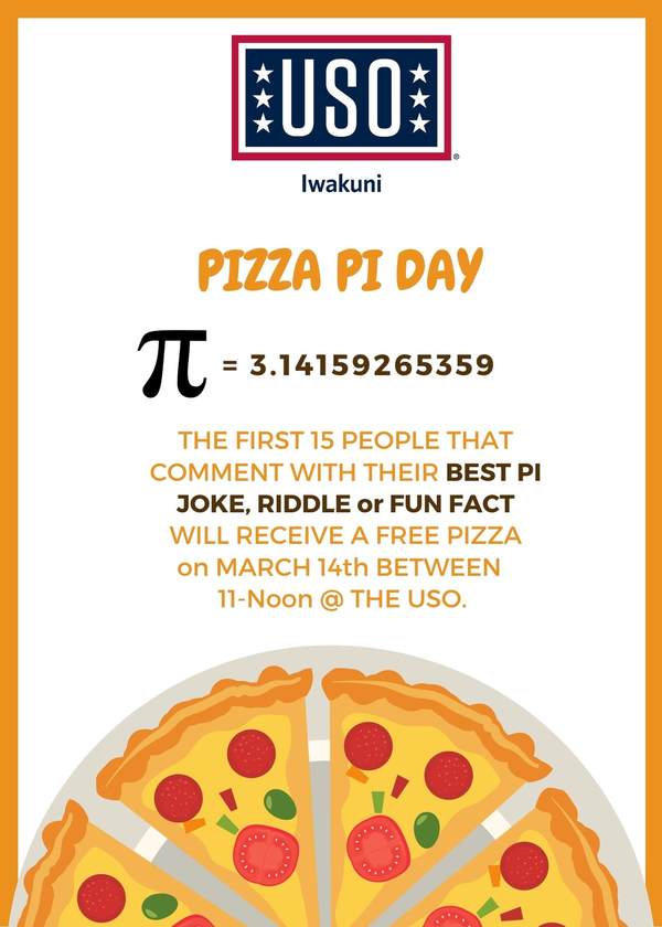 USO Iwakuni Pizza Pi Day • USO Japan