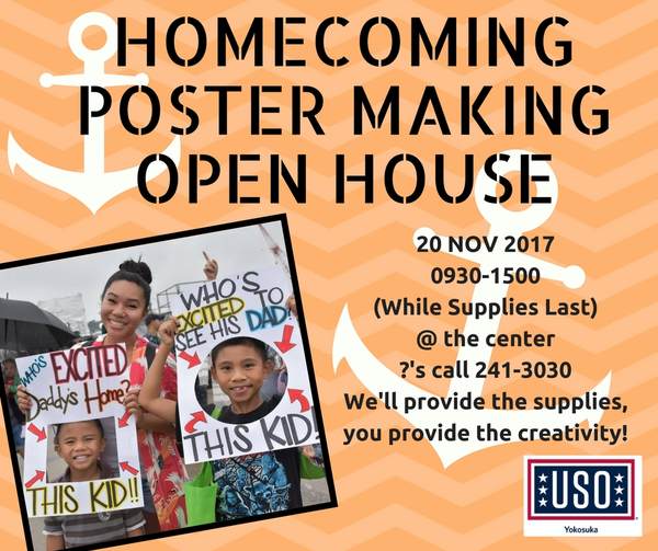 USO Yokosuka Homecoming Poster Open House • USO Japan
