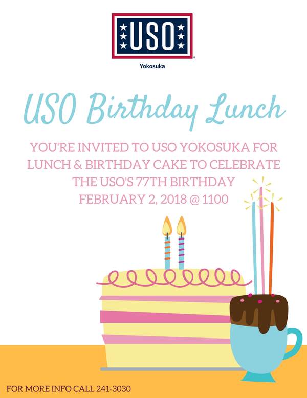 USO Yokosuka - USO Birthday Lunch • USO Japan